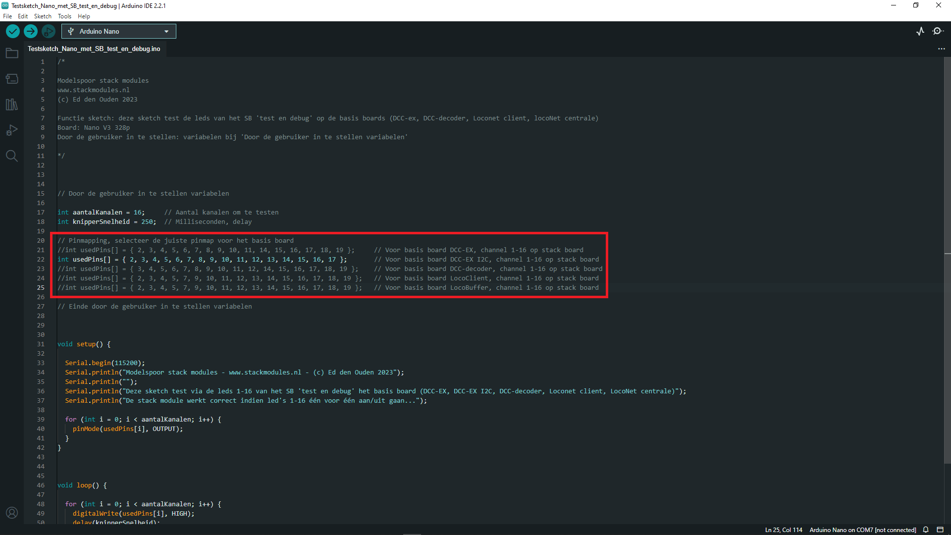 Bouwinstructies stack module DCC-EX
