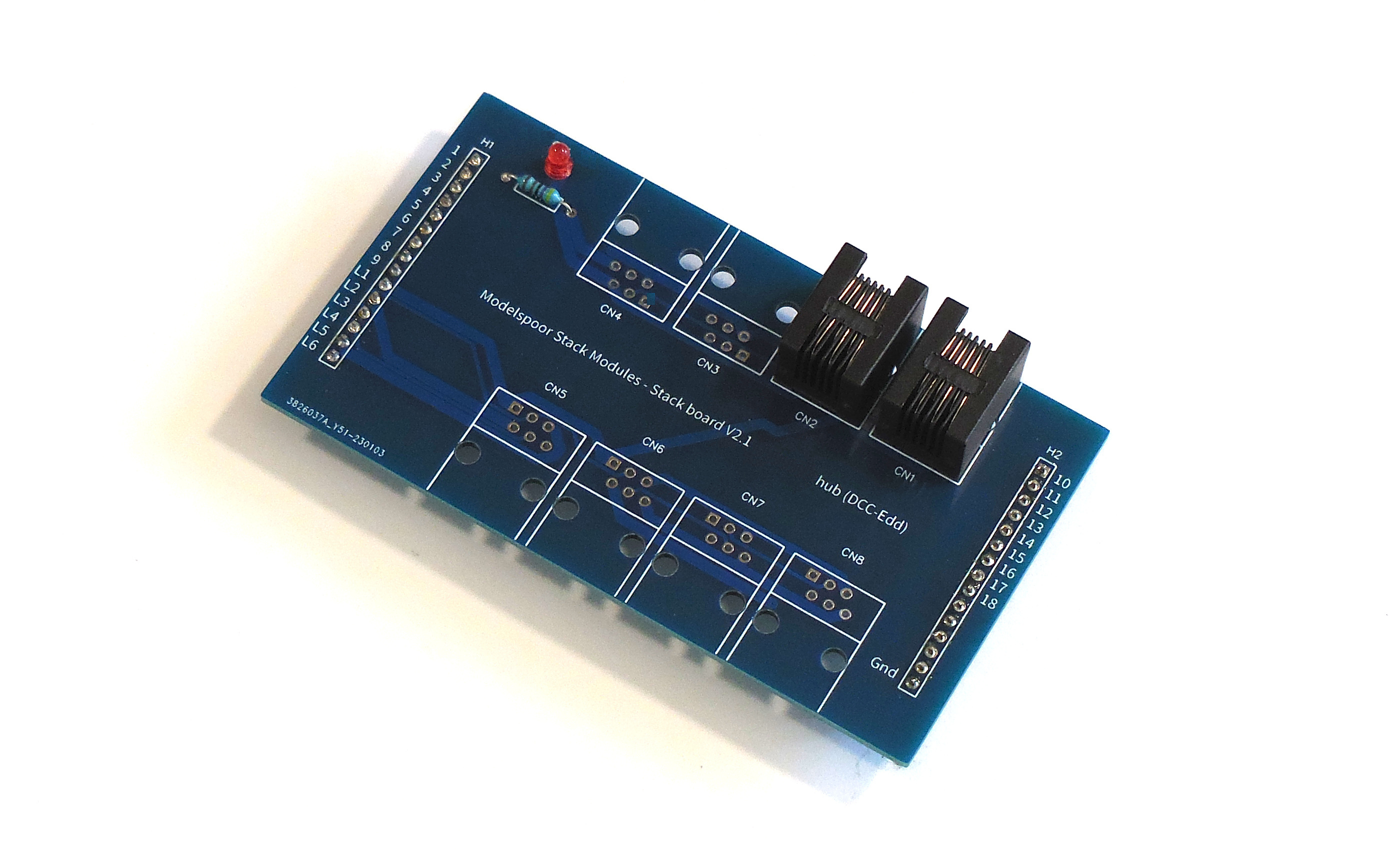 Modelspoor stack boards DCC-EX (I2C), DCC-decoder, LocoBuffer ...